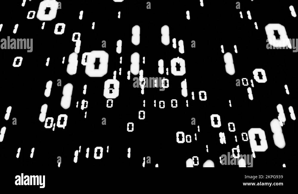 3D Binary Numbers in random order motion background 4K animation Stock ...