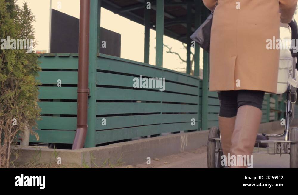 Mundane life of a single mother raising a child alone Latvia Stock ...