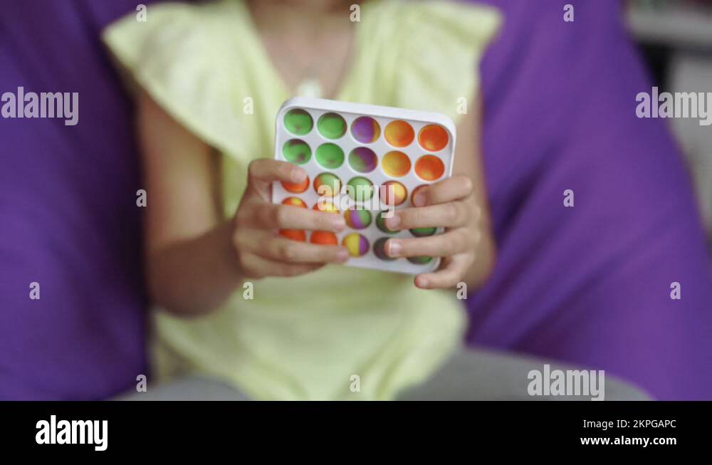 Pop it simple dimple popit anti-stress sensory toy for children. Girl ...