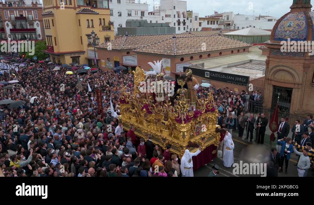 Penitents carry the image of Jesus Christ during a Holy Week procession ...