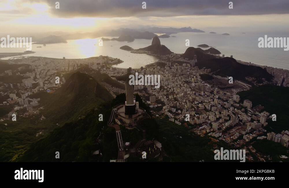 Rio de Janeiro, RJ, Brazil, circa May 2022: Panoramic view of Christ ...