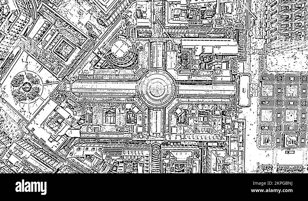 Sketch doodle style. Milan, Italy. Gallery of Victor Emanuel II 1865 ...