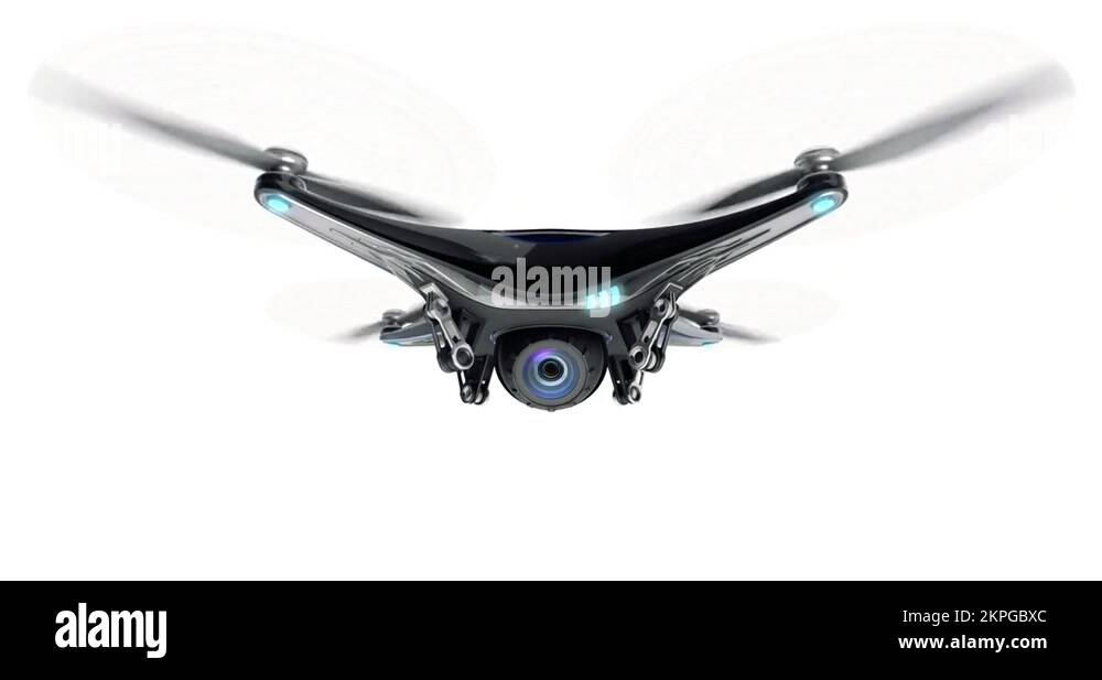 Observation with autonomous futuristic drone with camera Stock Video ...