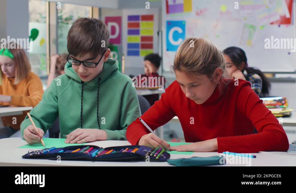 Student students pupil drawing Stock Videos & Footage - HD and 4K Video ...