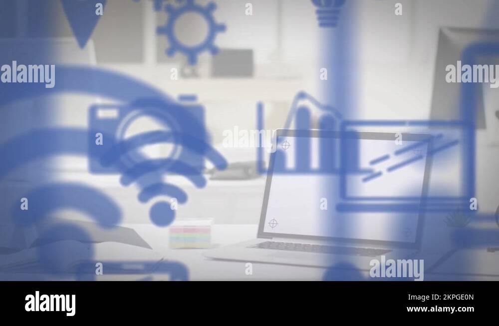 Animation media icons over laptop Stock Videos & Footage - HD and 4K ...