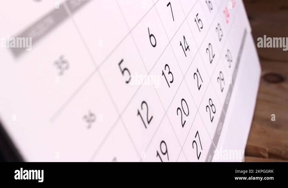 One week calendar Stock Videos & Footage - HD and 4K Video Clips - Alamy
