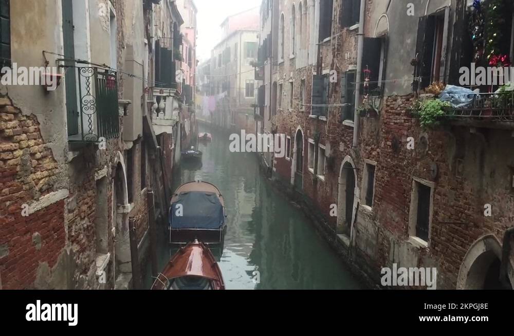 Video footage in hd quality overlooking one of the many canals in ...