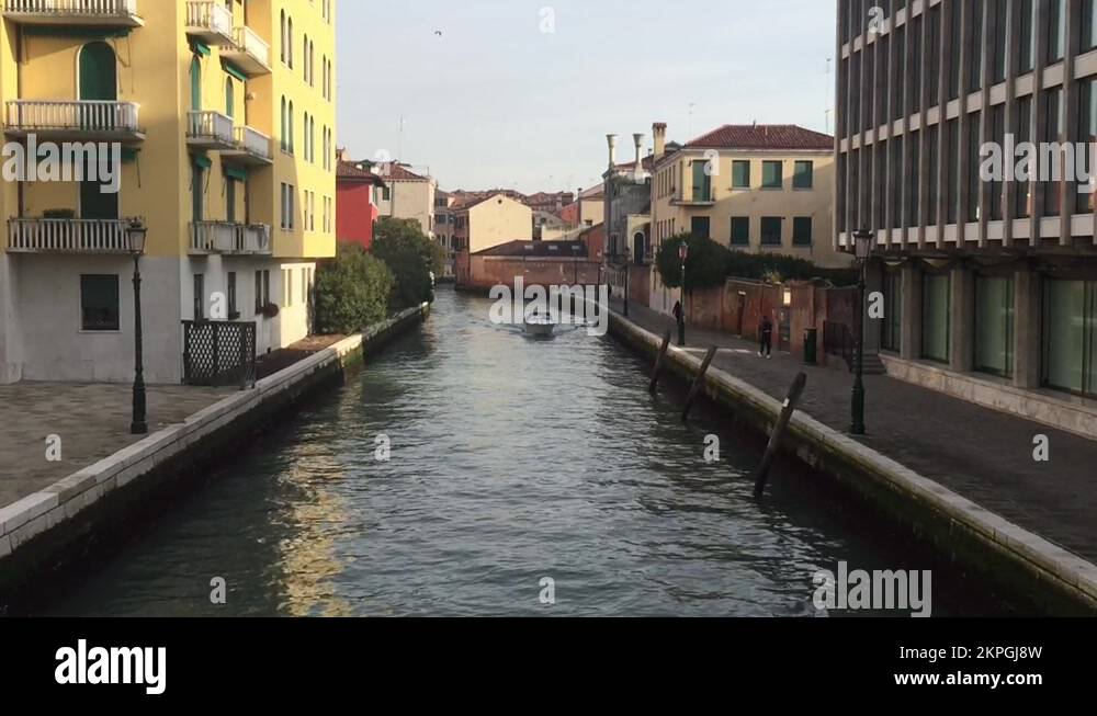 Video footage in hd quality overlooking one of the many canals in ...