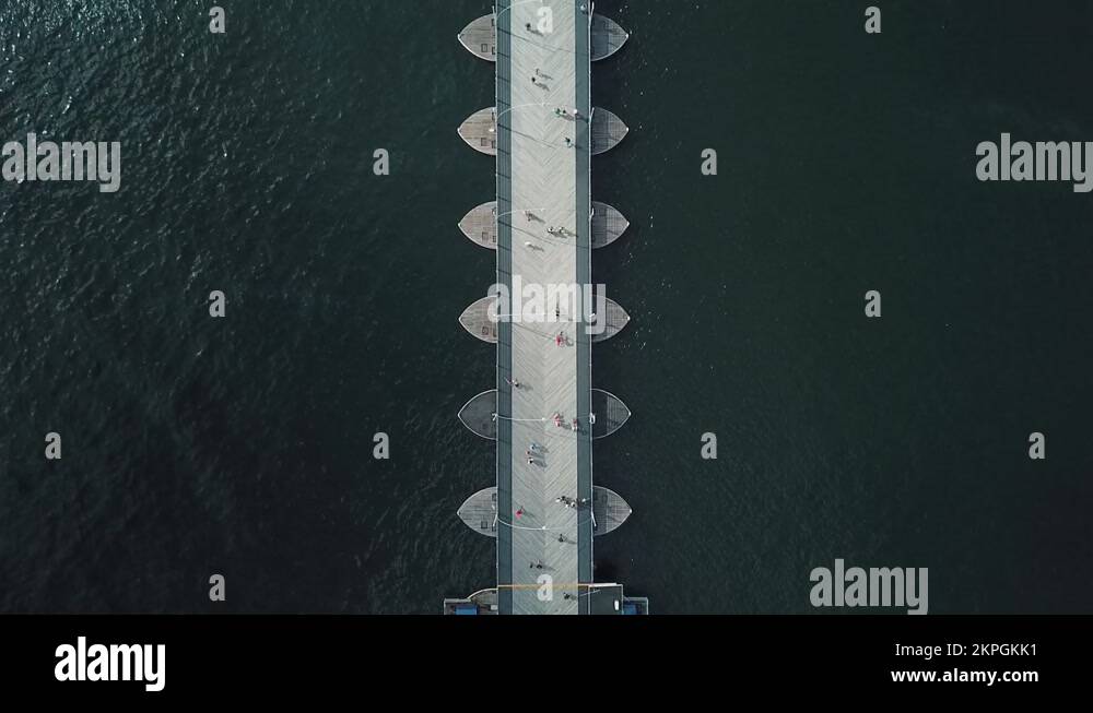 Bird's eye view of Queen Emma Bridge in Willemstad, Curaçao, Dutch ...