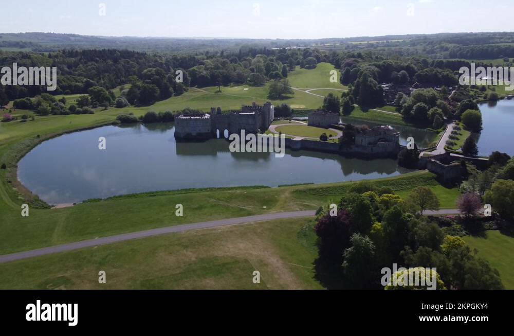 Leeds castle Kent drone aerial view the loveliest castle in the world ...