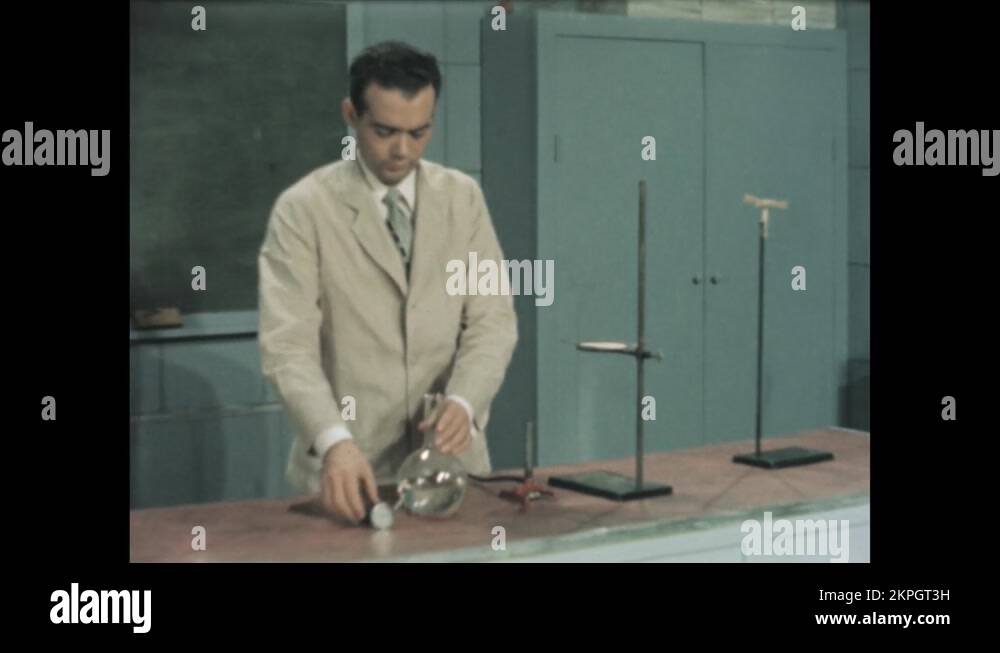 1940s: Man walks into laboratory and starts setting up equipment ...