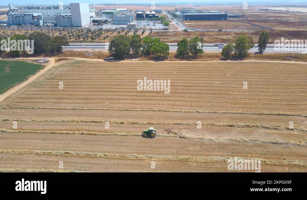 Reseeding Straw Field At Southern District of Israel, Sdot Negev Stock ...