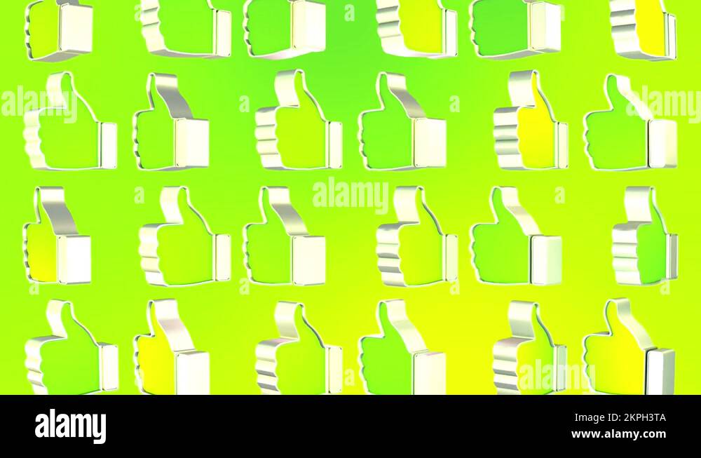 Positive Moving Symbols Fill Green Background In Modern Animation ...