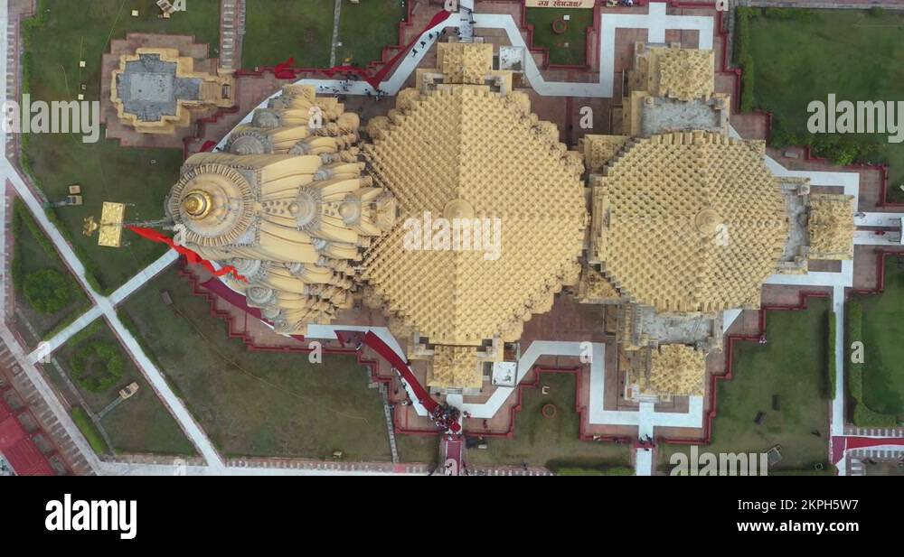Aerial top view of Somnath mandir. Lord Shiva temple in Gujarat, India ...