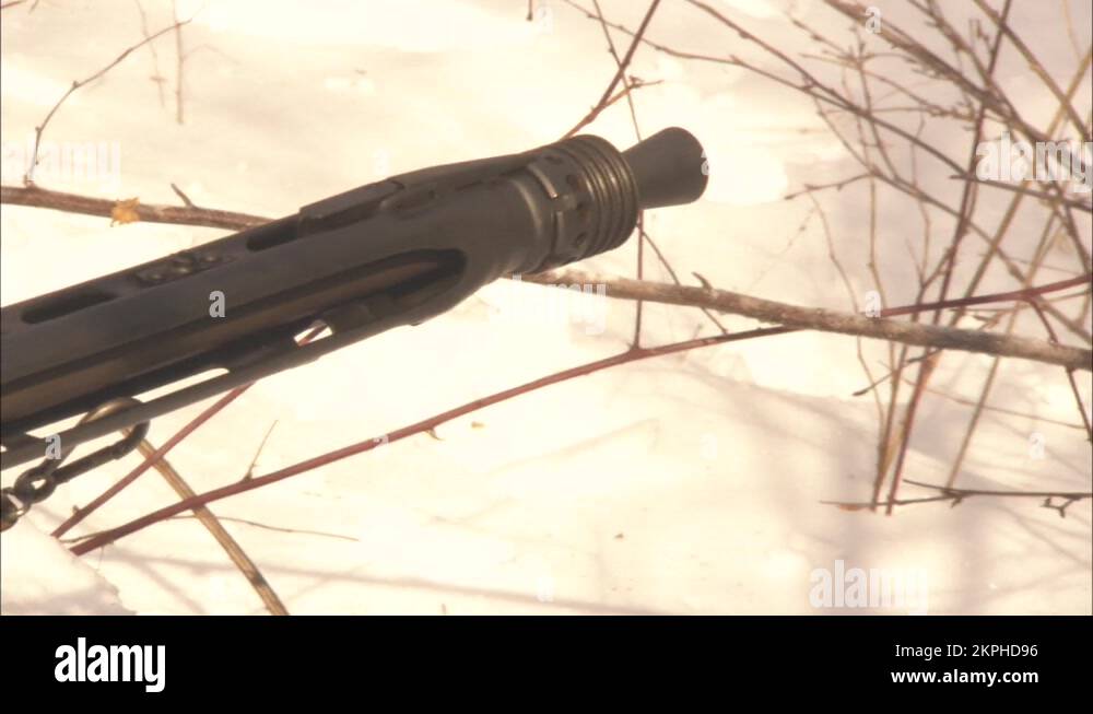 WW2 Battle of the Bulge recreation with German machine gun and snow ...