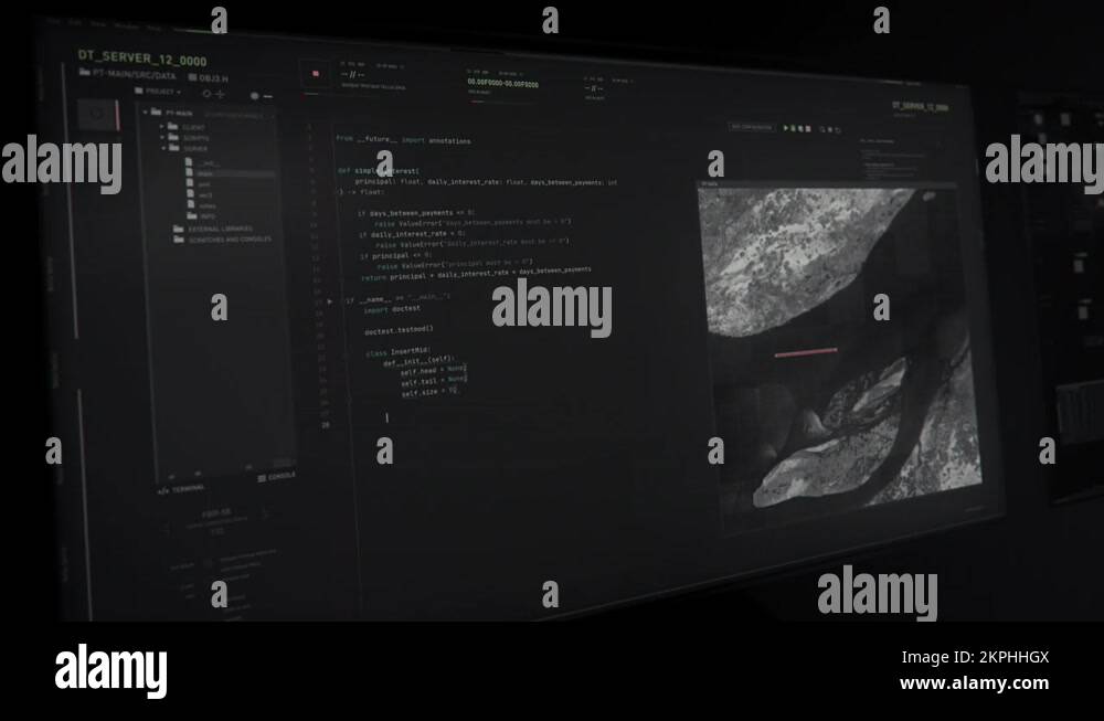 Network Programmer Types Data In Ui To Create Satellite Surveillance ...