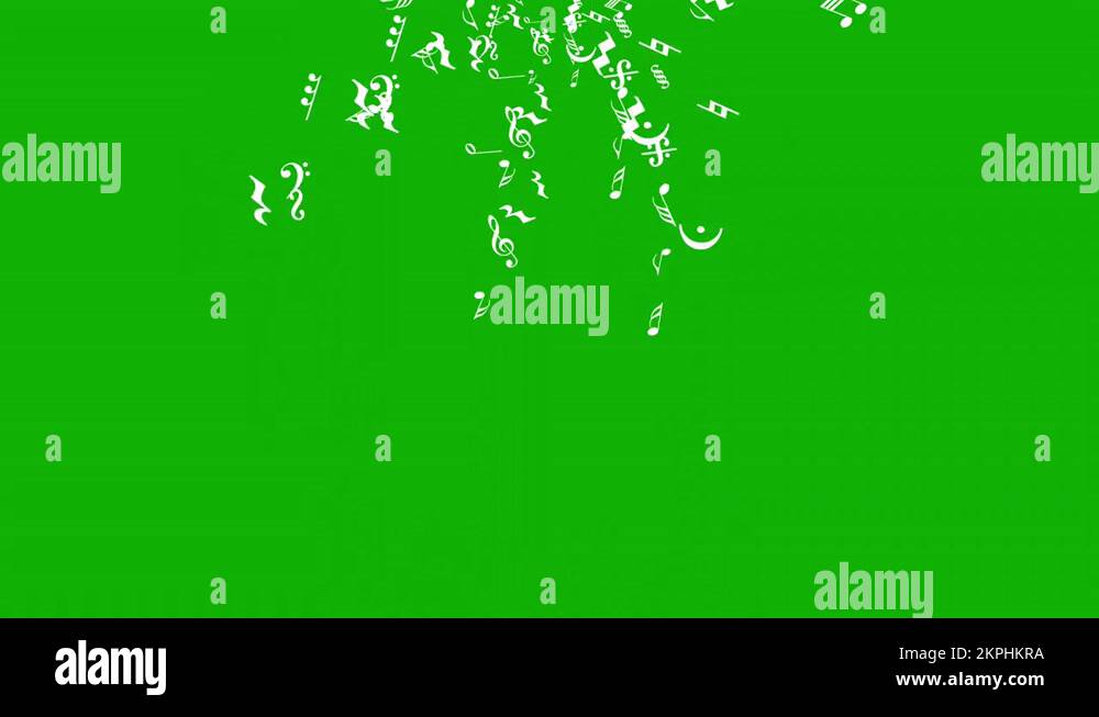 Falling musical symbols green screen motion graphics Stock Video ...