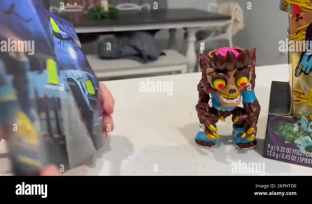 Kids toy. Treasure X Monster GOLD collector's guide Stock Video Footage ...