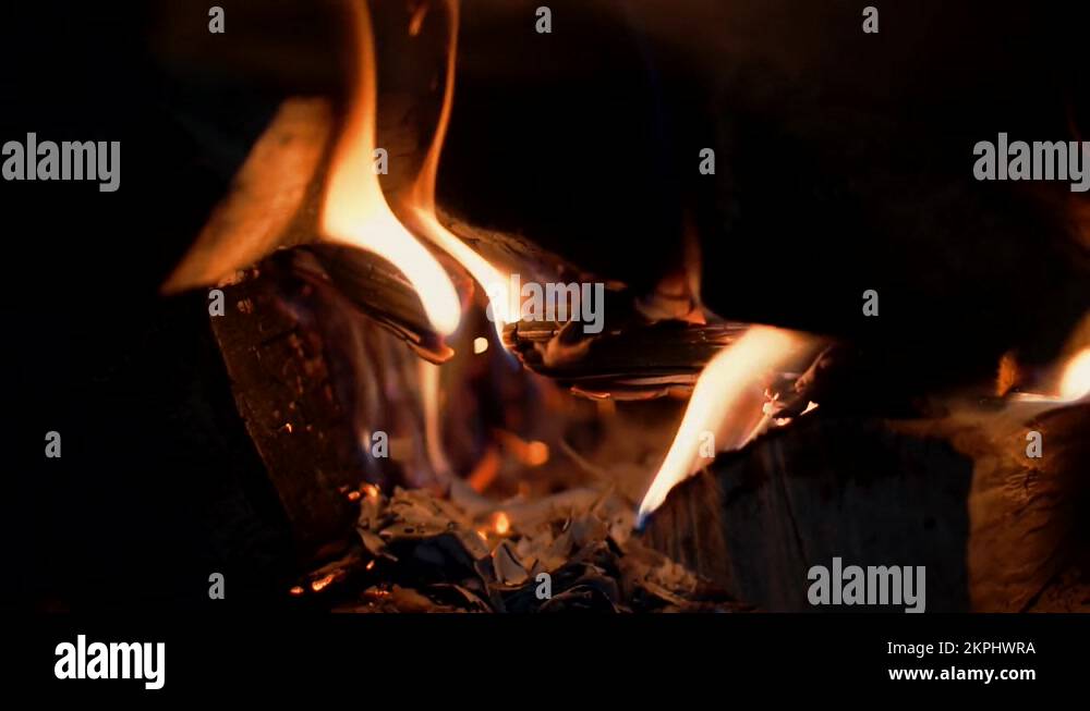Brick Pizza Oven Italian Pizzeria. Fire Burns In Fireplace Flame Stock ...