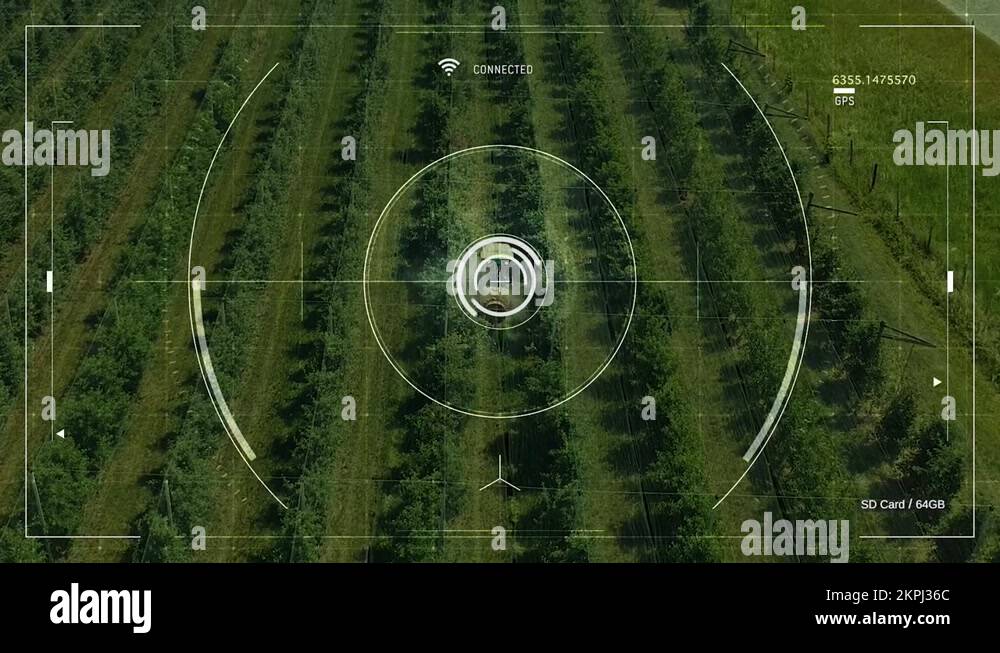 Drone Technology For Smart Agriculture - Orchard Spraying Stock Video ...