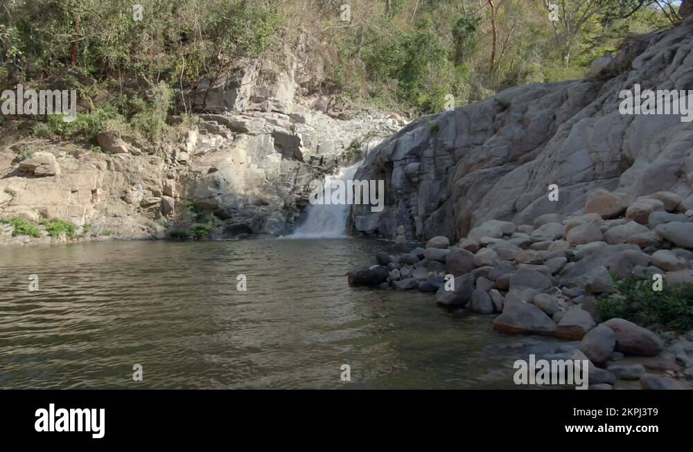 Approaching Into Yelapa Waterfall Hidden In Isolated Rainforest Near ...