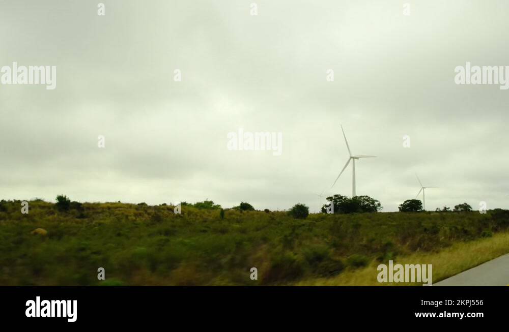 Beautiful sky with wind generators turbines. Offshore Wind Turbines ...