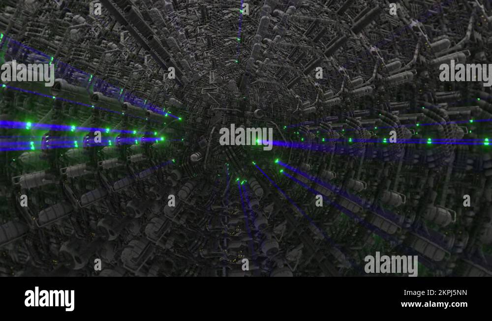 A.I. Supercomputer Mind disco machine 3d seamless loop animation Stock ...