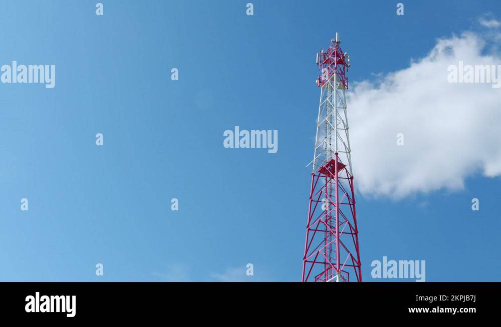 6th generation network concept. Blue sky with clouds background Stock Video Footage - Alamy