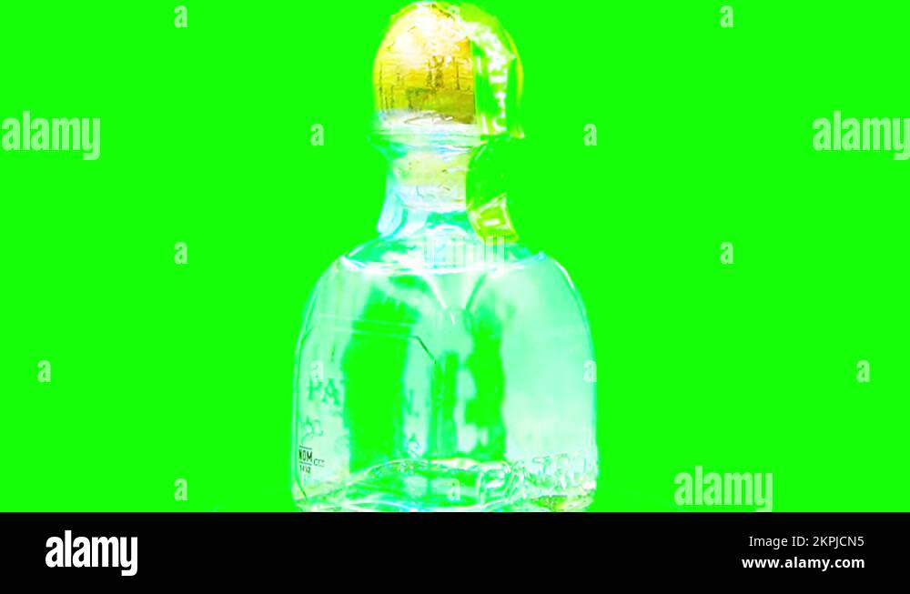 Reveal optical 4k zoom with chromakey green screen background of a ...