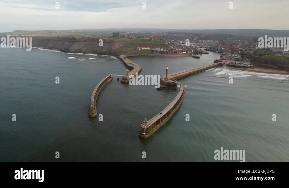 Lighthouse pier whitby north Stock Videos & Footage - HD and 4K Video ...
