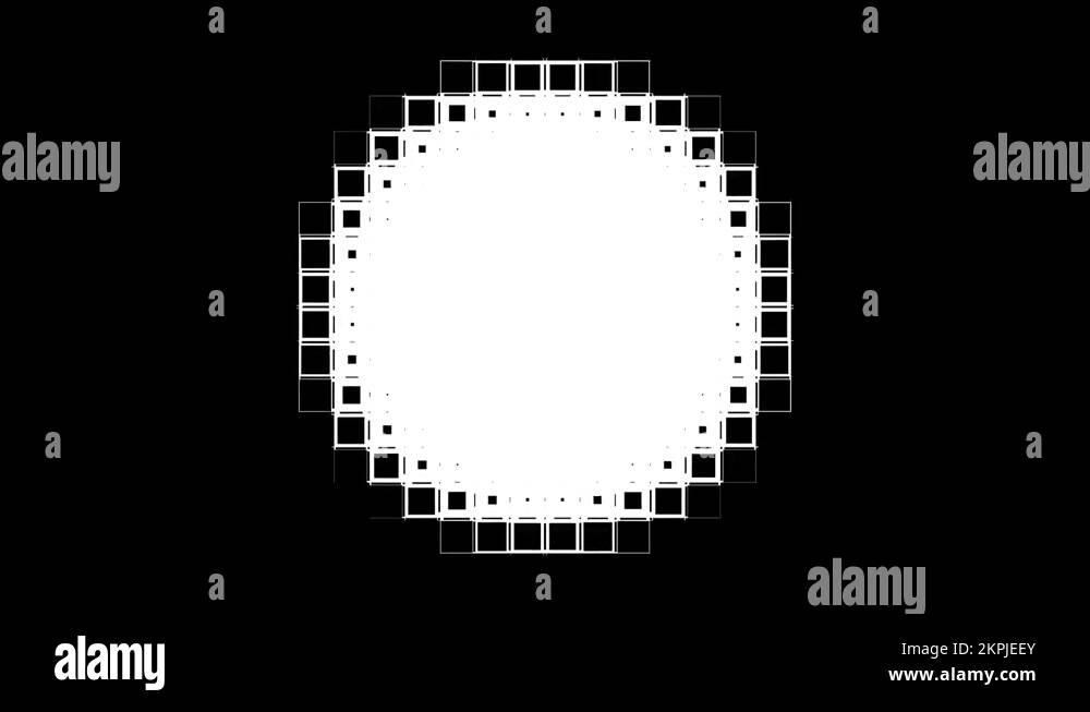 Pixelated black and white transition mask Stock Video Footage - Alamy