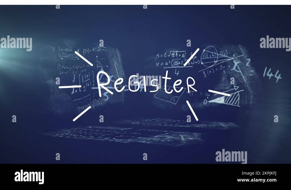 Animation of register over navy background with math formulas Stock Video Footage - Alamy