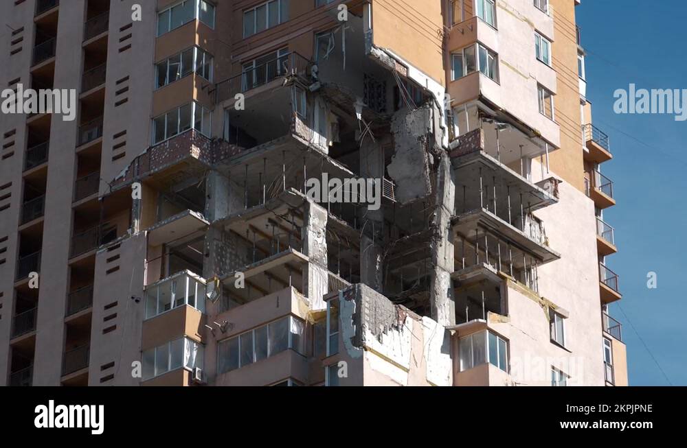 Ukraine war damaged building kiev Stock Videos & Footage - HD and 4K ...