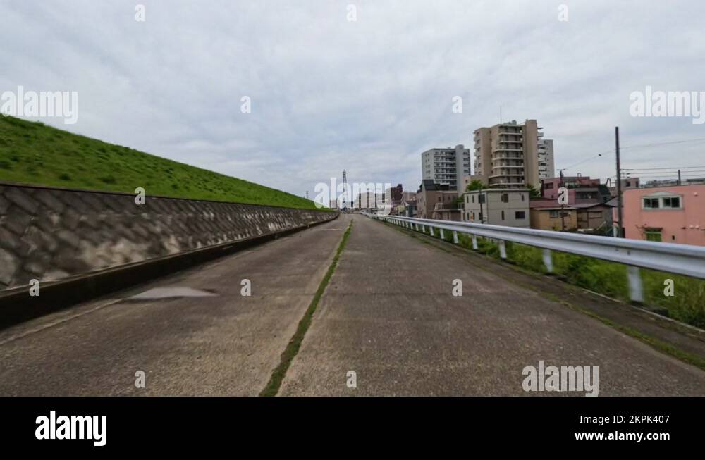 4k Time lapse from a cyclist prespective on a wide cycle path in the ...