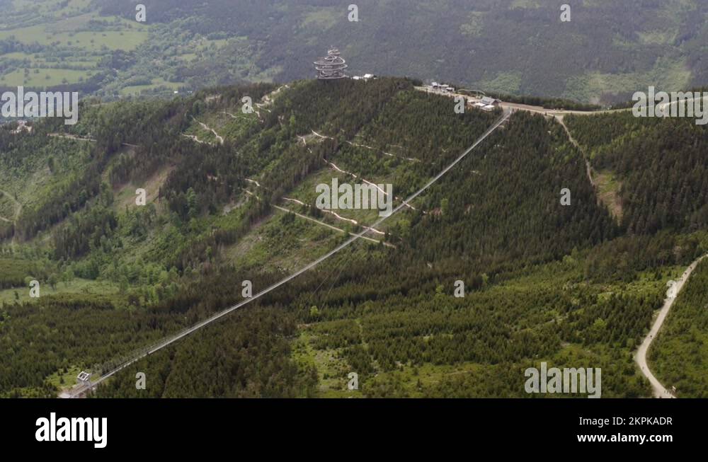 World's longest suspension bridge spanning across valley in Czechia ...