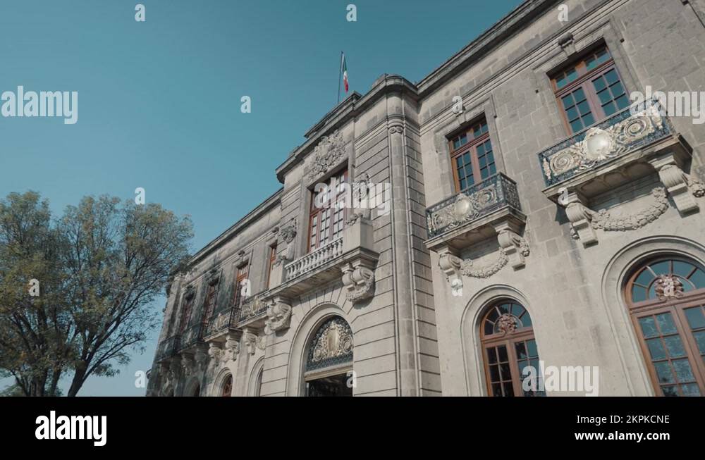 Outside architecture of Chapultepec Castle in Mexico City Stock Video ...