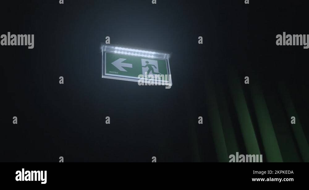 Emergency exit pictogram exit sign Stock Videos & Footage - HD and 4K ...