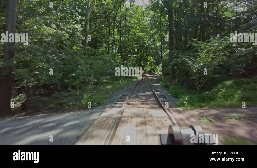 A Ride in the Cab View, of An Antique Steam Engine, Riding Along a ...