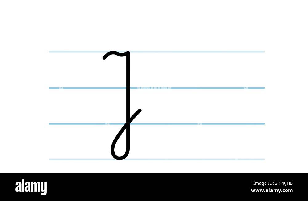 J letter writing cartoon animation. Compatibile part of alphabet serie ...