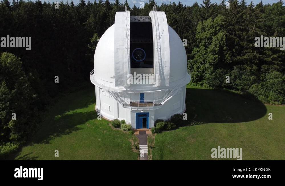 Richmond Hill David Dunlop Observatory Doors Open Dolly Out Tilt Up MS ...