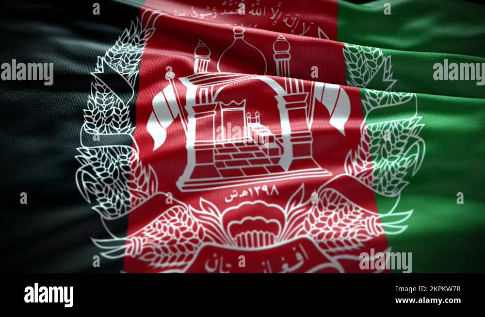 Afghanistan Flag Realistic Loop Animation Stock Video Footage - Alamy