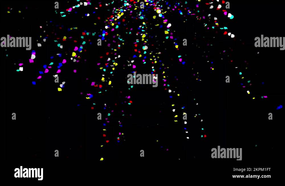 Falling colorful confetti particles motion graphics with night background Stock Video Footage ...