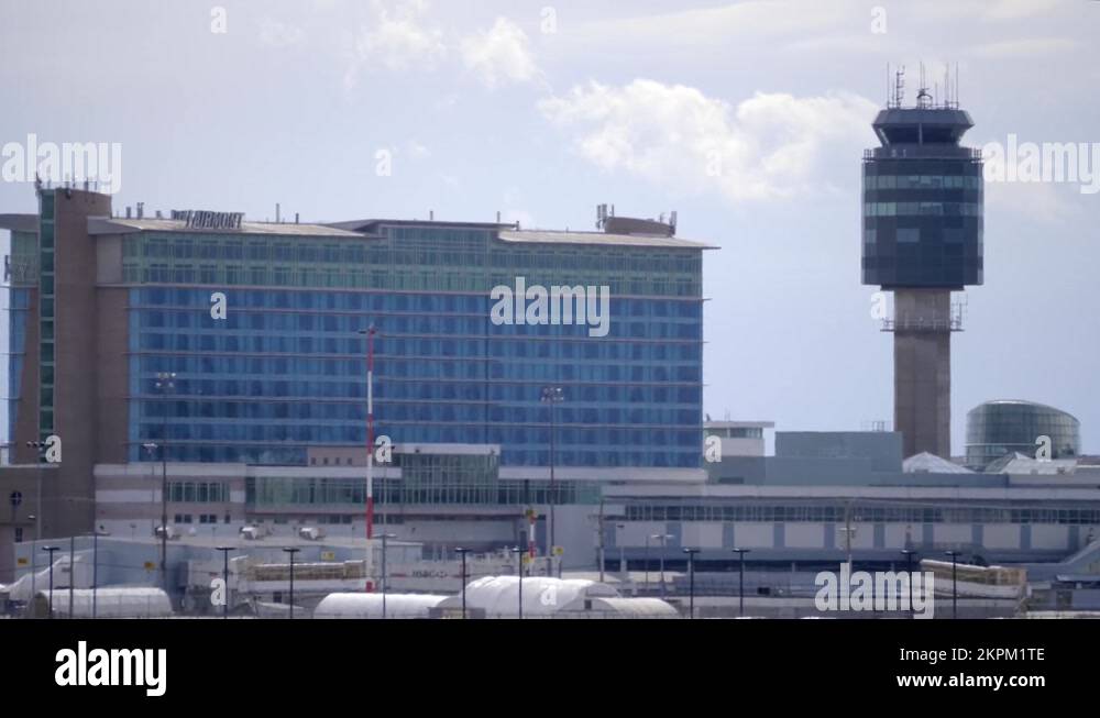 Vancouver Airport Terminal Building and Control Tower. Static Stock ...