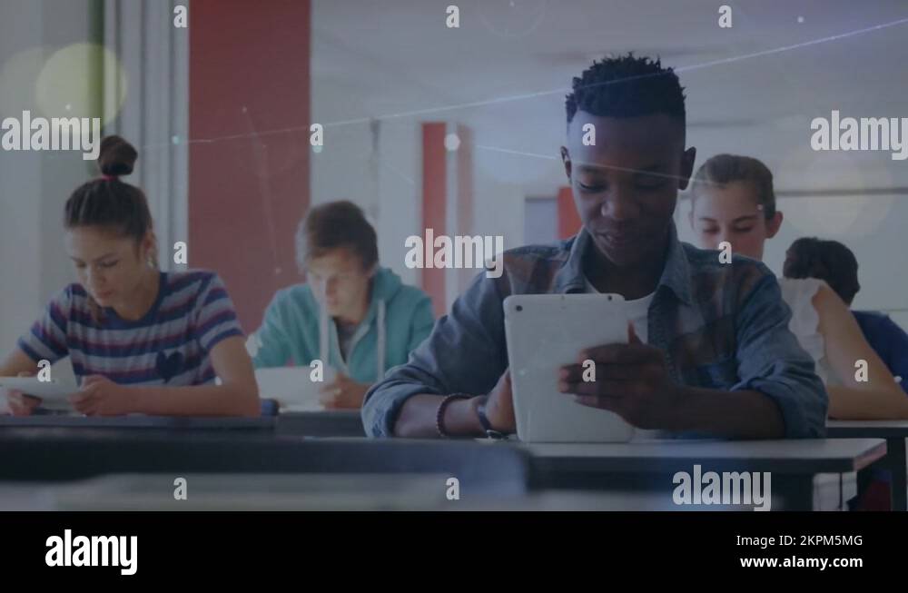 Animation of connections over class of diverse pupils using tablets at ...