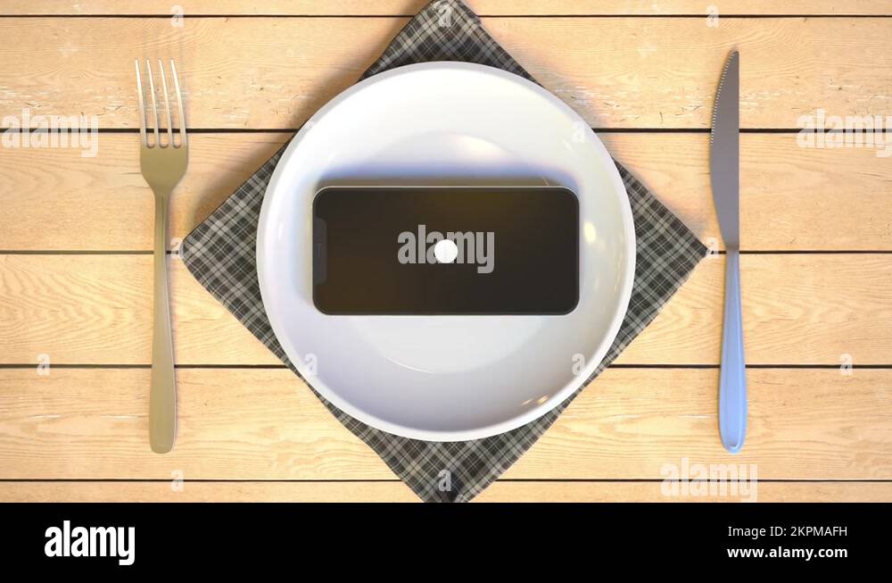 EBAY logo on the screen of mobile phone on the plate. Editorial food ...