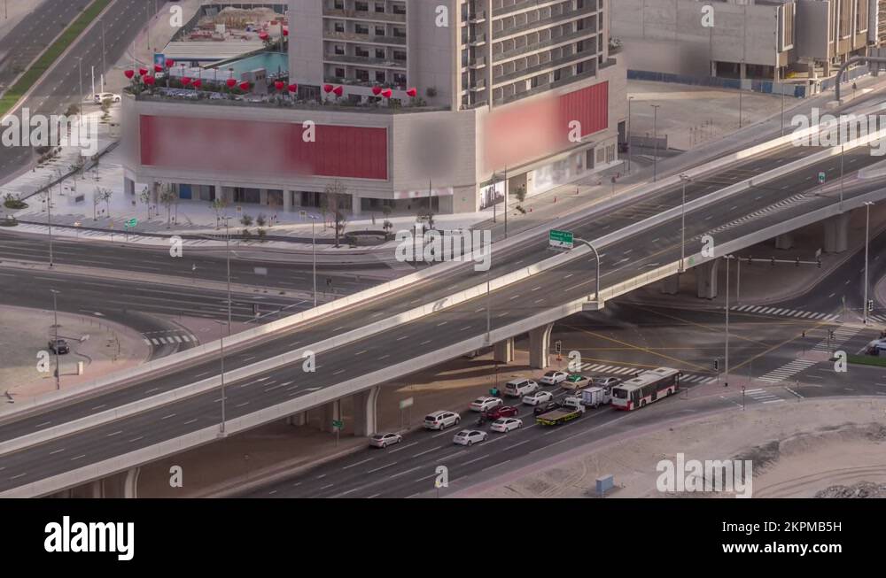 Road intersection skyscrapers business bay Stock Videos & Footage - HD ...