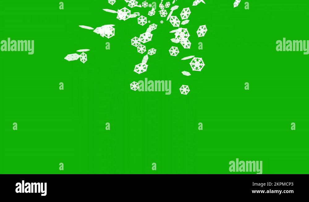 Falling snow flakes green screen motion graphics Stock Video Footage ...