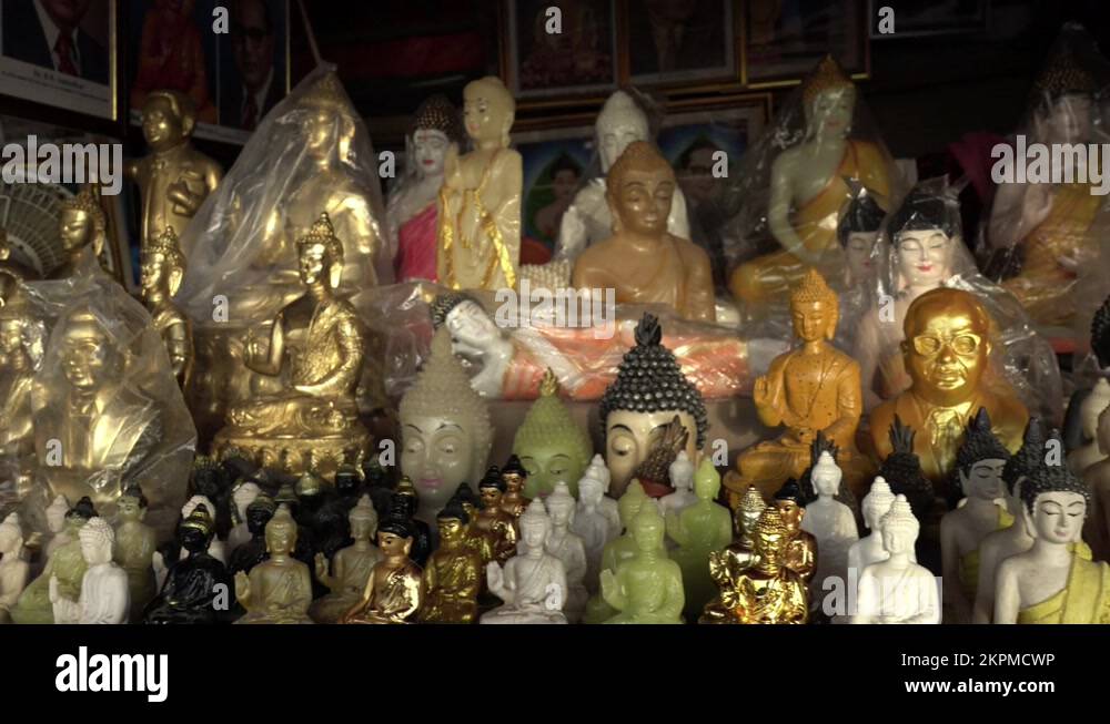 Buddha statue in display, Mumbai, India Stock Video Footage - Alamy