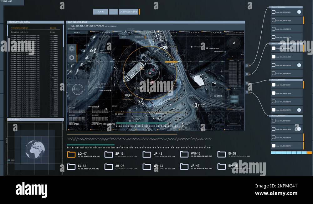 Secret Spy Satellite Surveillance System Interface Locating Mission ...