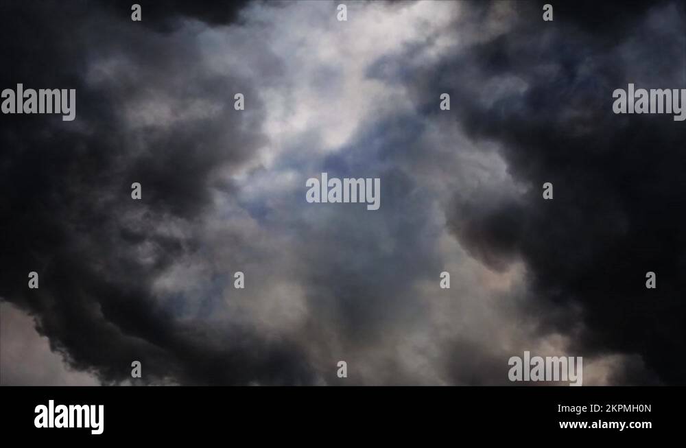 4k dark clouds moving in the dark sky with a thunderstorm Stock Video ...